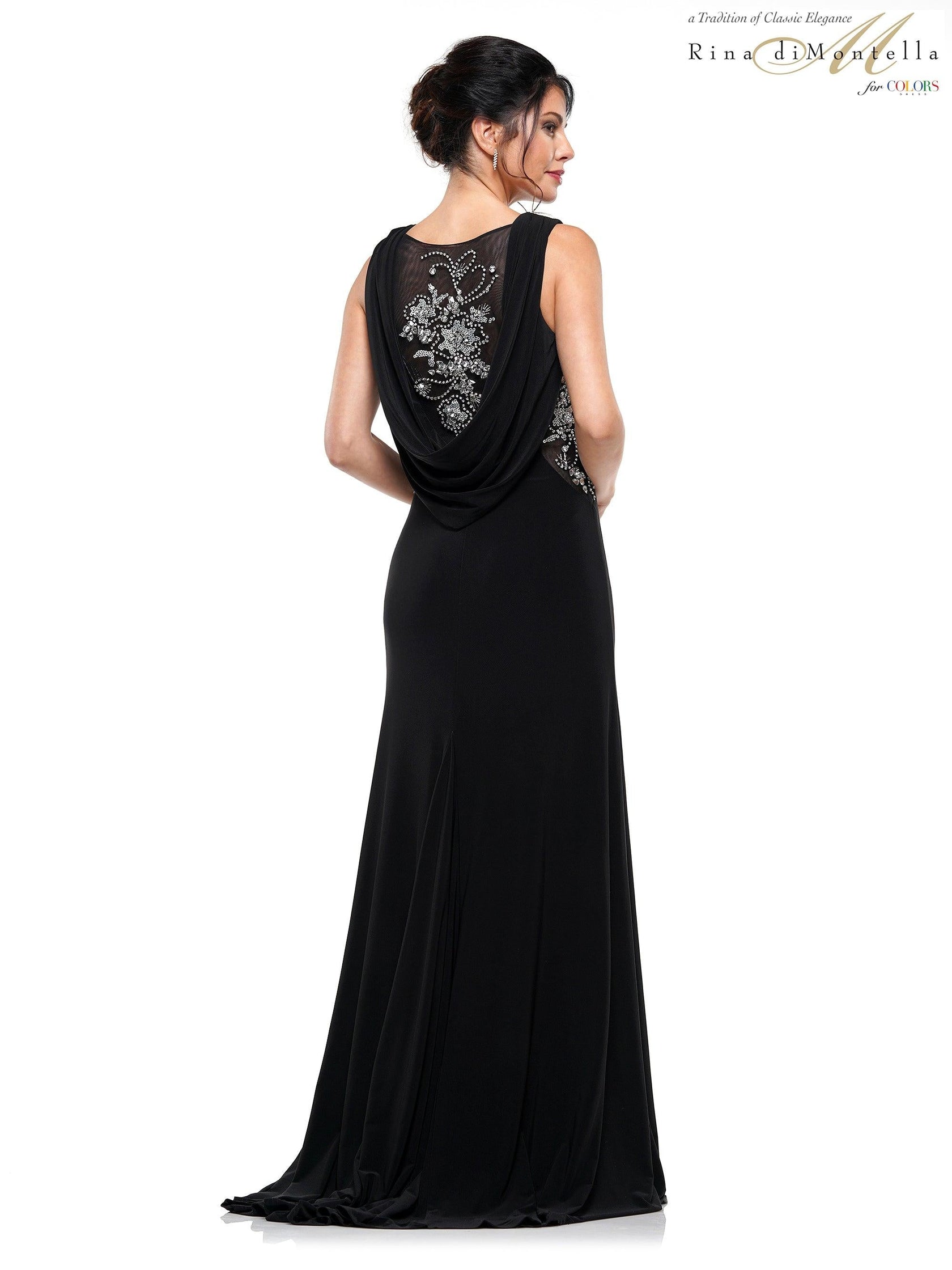 Aubergine Rina Di Montella Long Formal Fitted Dress 2029 for $459.99 ...