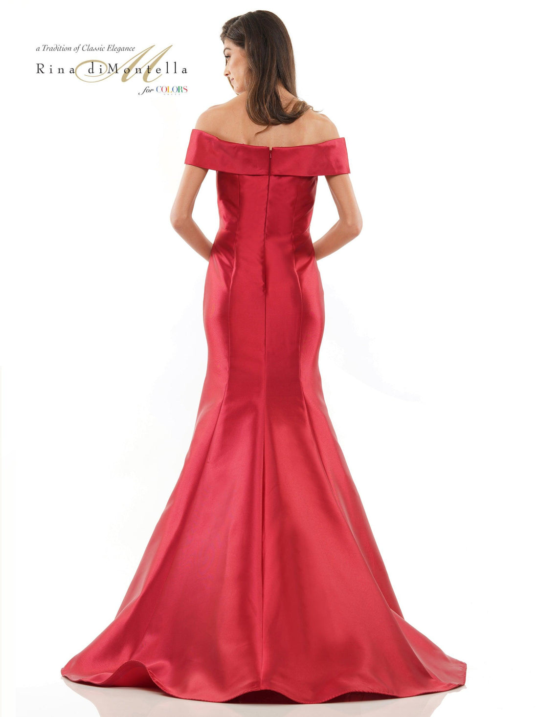 Wine Rina di Montella Long Formal Off Shoulder Gown 2602 for $658.0 ...